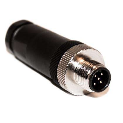 BU-12ZU05-PG9 | M12 Connector, 5-Position Male Straight - Mueller Electric